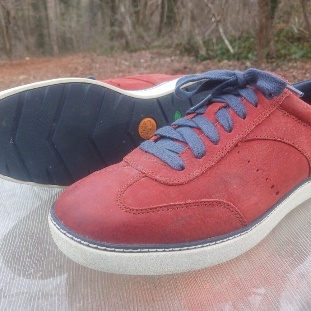 Mens Timberland Ox Blood Red Leather Sneakers Shoes S… - Gem